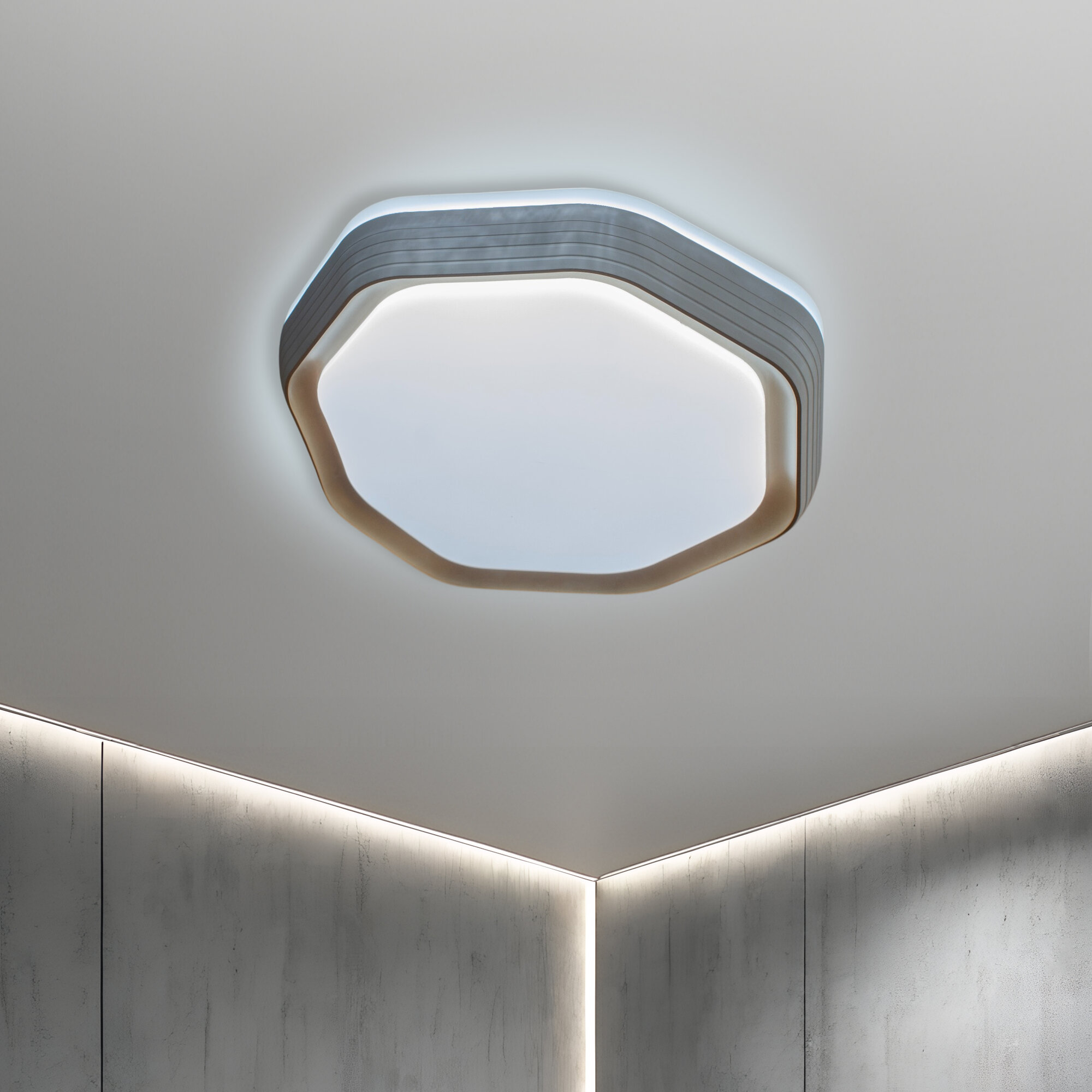 Светильник светодиодный Brilliant light круглый d 510*90, цвет белый/золото