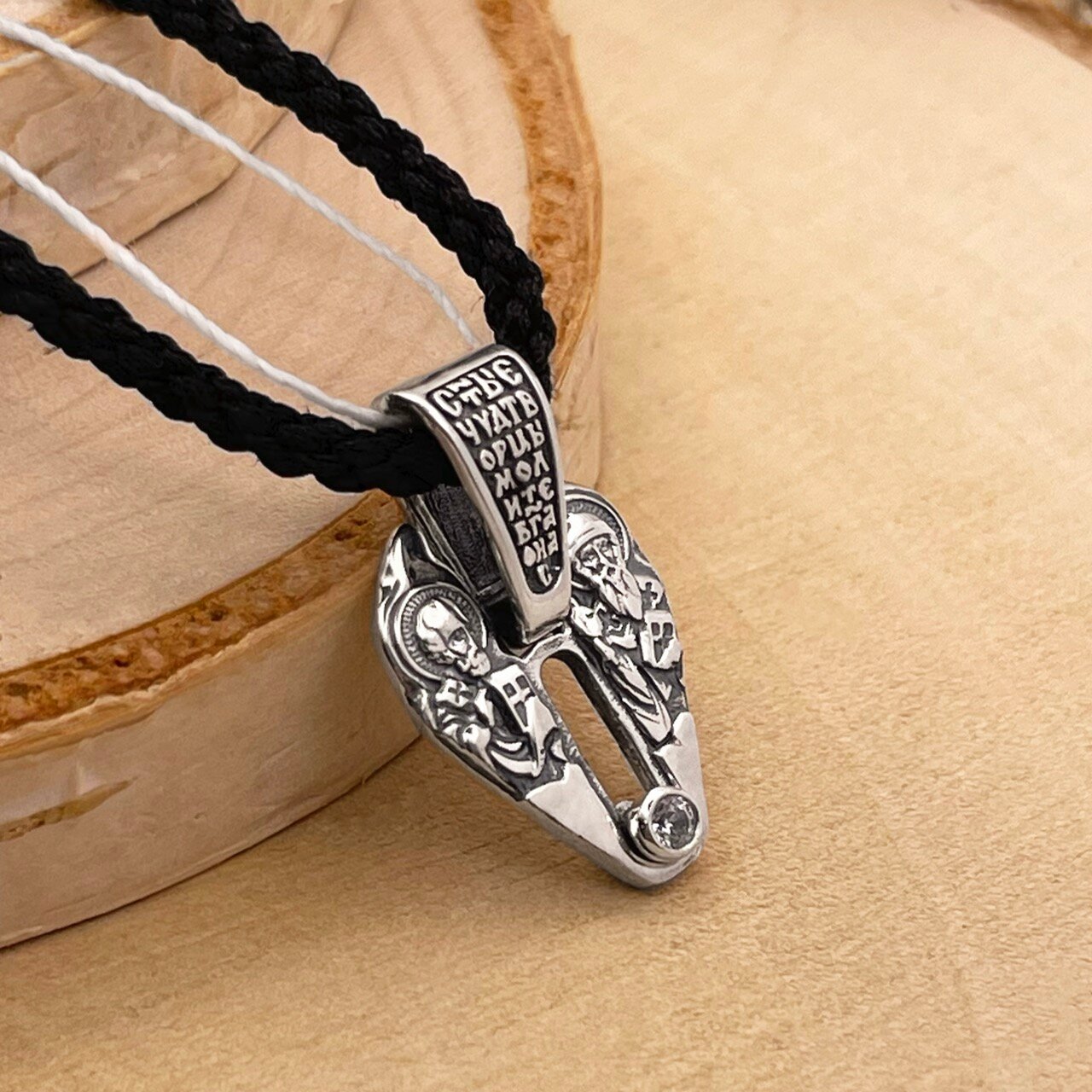 Комплект украшений, серебро, 925 проба, чернение, оксидирование, фианит