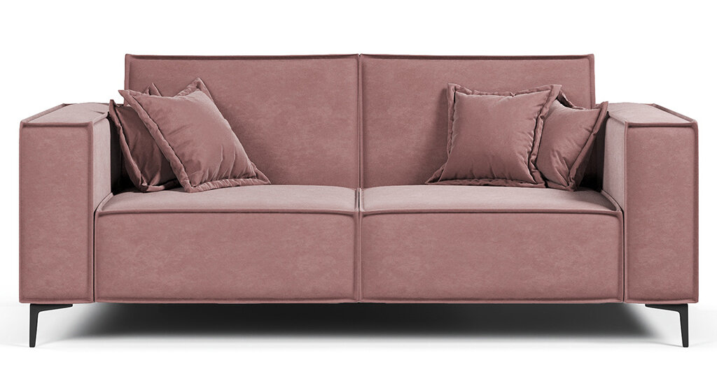 Диван-кровать Авиньон Мини, 180х95х90 см, велюр Bingo Lilac, Софа, прямой диван раскладной, с мягкими подлокотниками