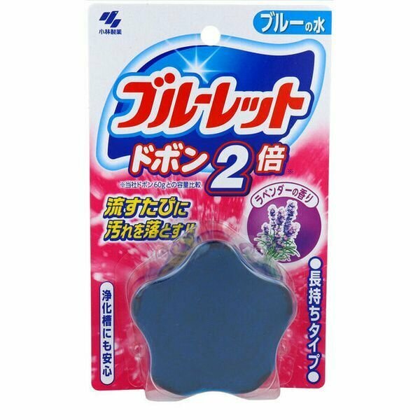Kobayashi Таблетка чистящая для унитаза Bluelet Dobon W. Bluelet. Лаванда, 120 г.