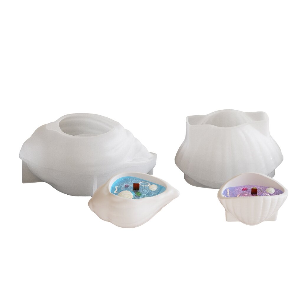 Набор из 2 частей, силиконовая форма-набор для хранения раковин в форме раковины