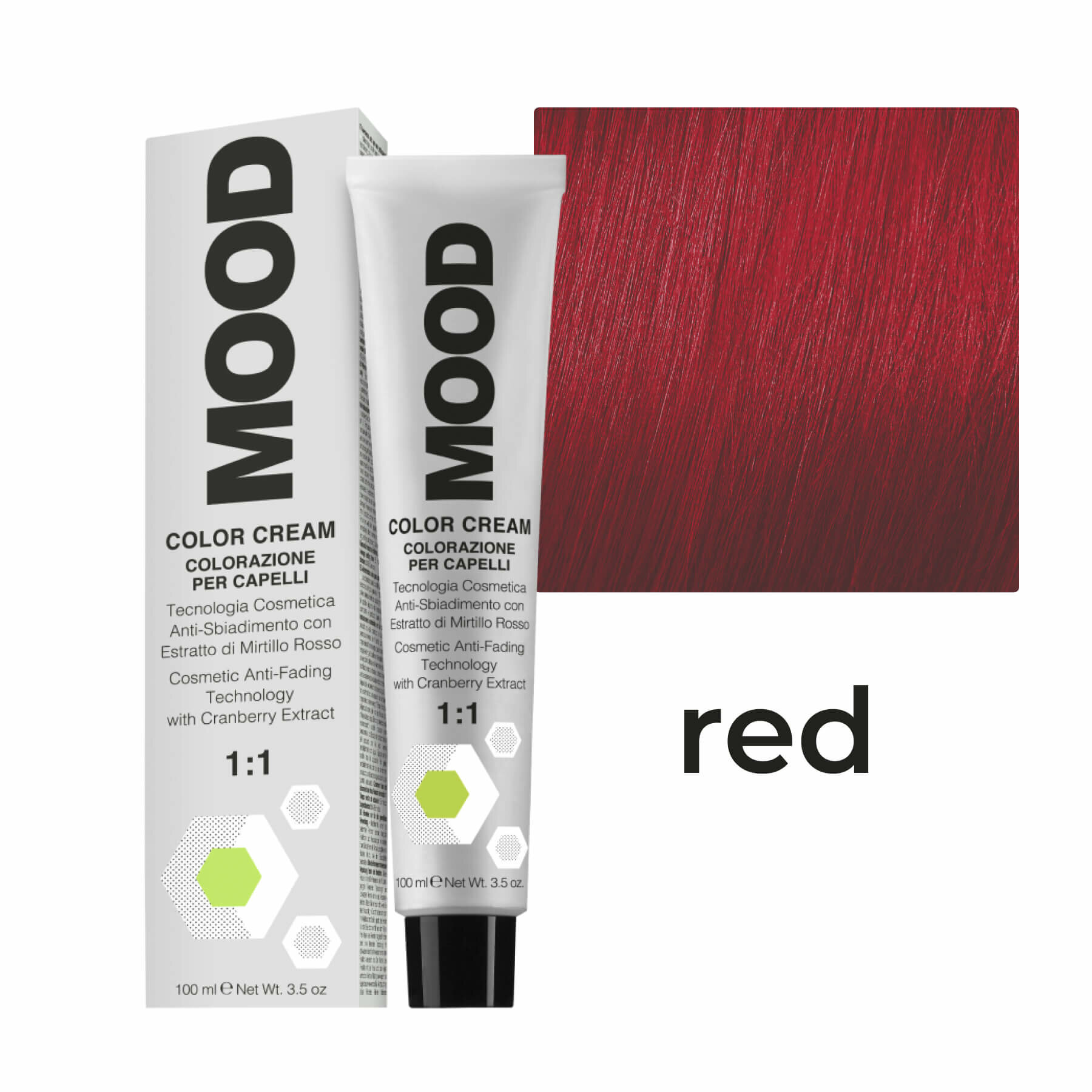 Краска для волос профессиональная Mood Rosso Красный Микстон 100 мл