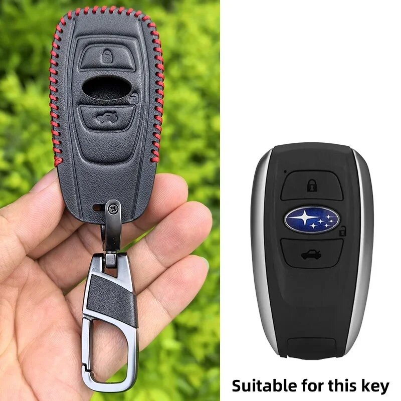 Кожаный чехол для ключей от автомобиля, брелок для Subaru BRZ STI XV SV Forester Legacy Outback Crosstrek Impreza WRX Ascent, аксессуары