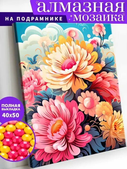Алмазная мозаика Art on Canvas Цветочный бум (1 шт.)