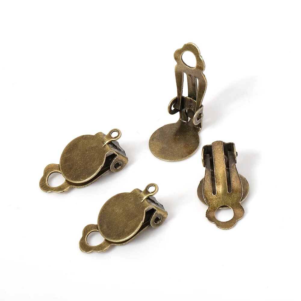 Клипсы для серег Antique bronze, 50 шт