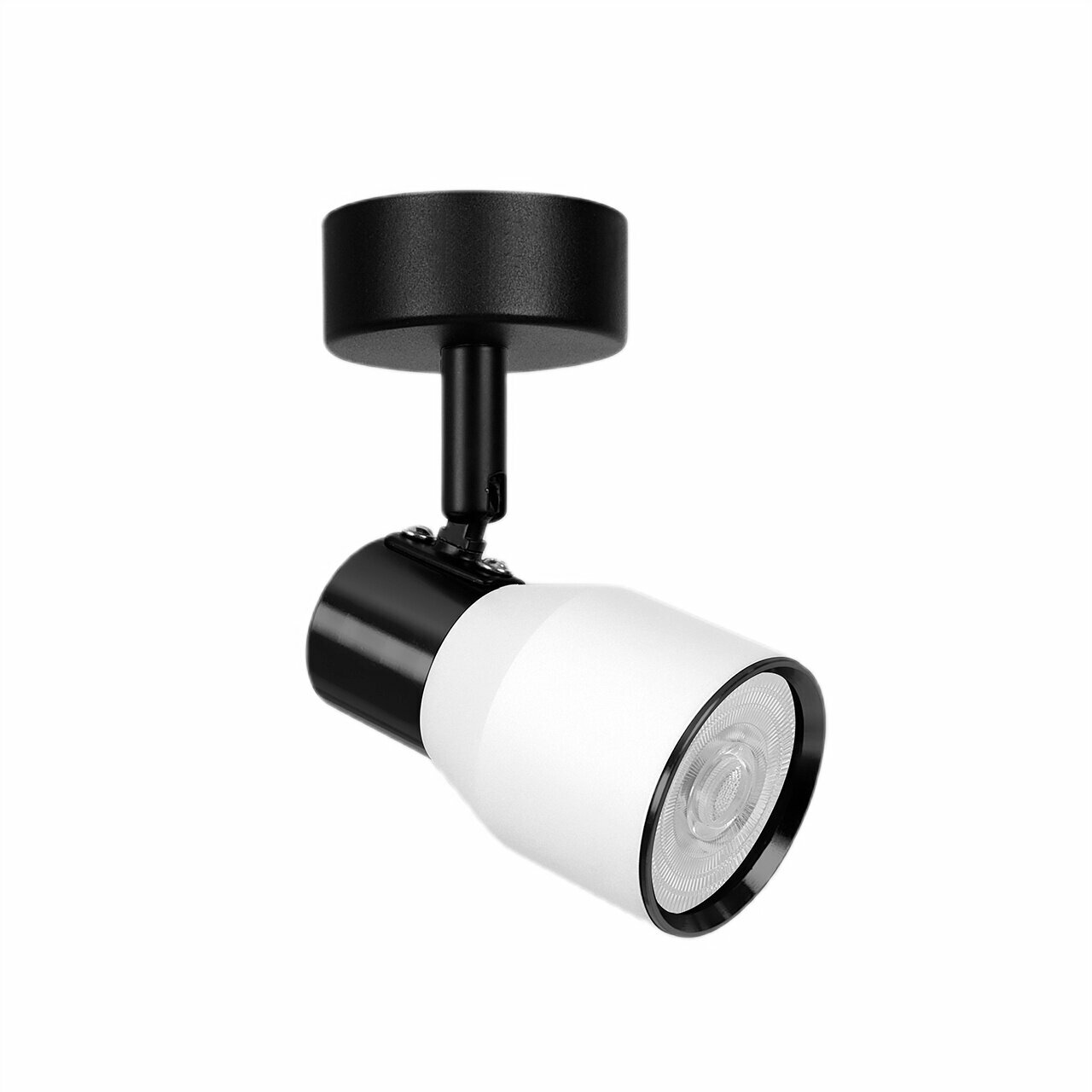 Светильник потолочный IMEX GU10 на 1 лампу 50W в бело-черном дизайне для акцентного освещения потолка