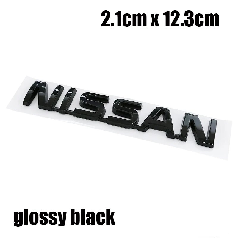 1 шт. 3D Nissan ABS автомобильный задний буквенный логотип наклейка задний бампер задняя дверь багажник наклейка задняя эмблема автомобиля наклейка Стайлинг аксессуары Nissan black