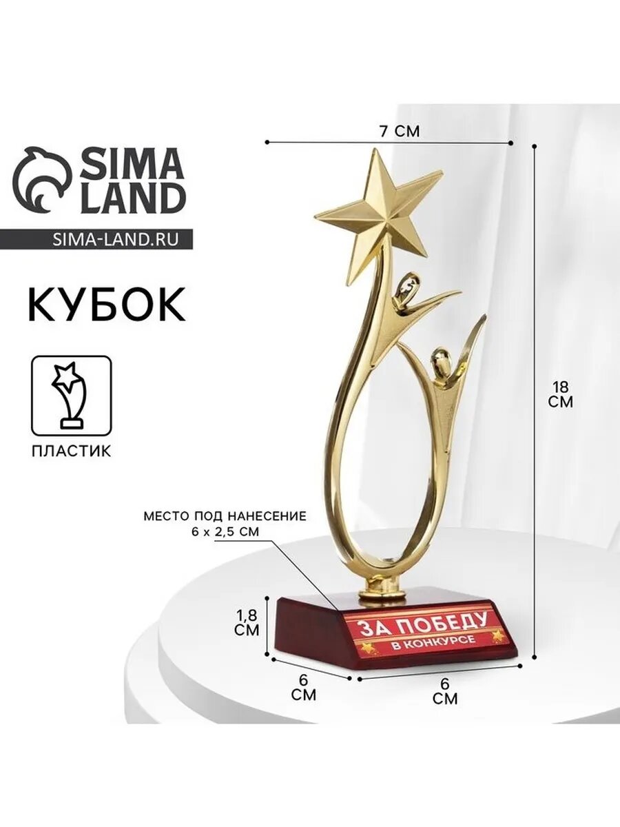 Кубок «За победу в конкурсе», наградная фигура, золото, плас