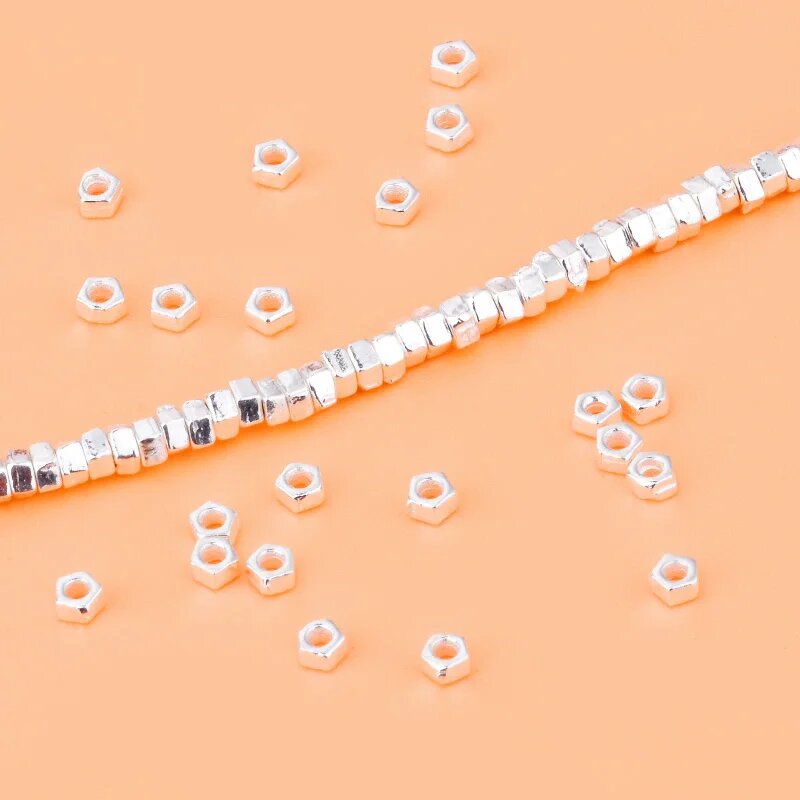 Серебряные бусины S925, 10 шт.
