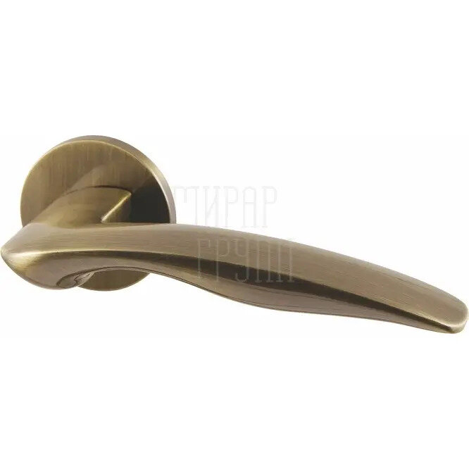 Дверная ручка Armadillo на круглой розетке "Wave" URS бронза