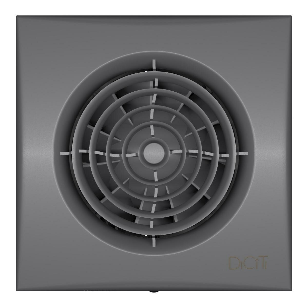 Вентилятор накладной AURA D100 обр. клапан Dark gray metal DICITI