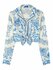 Рубашка Versace Underwater Barocco, размер 46 IT, синий