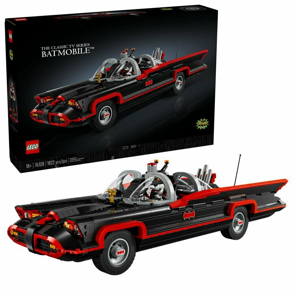 Конструктор LEGO DC Классический сериальный Бэтмобиль 76328, 11822 деталей, от 18 лет