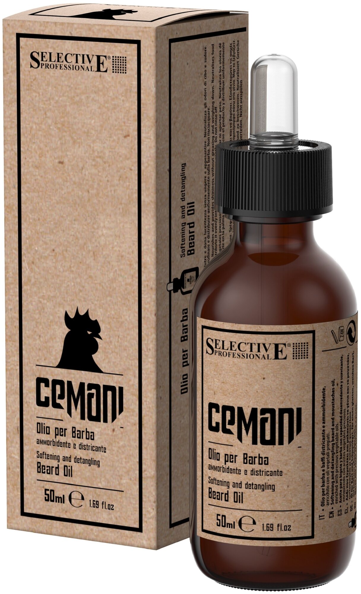Масло для бороды Selective Professional Cemani Beard Oil, для мягкости и блеска , 50 мл