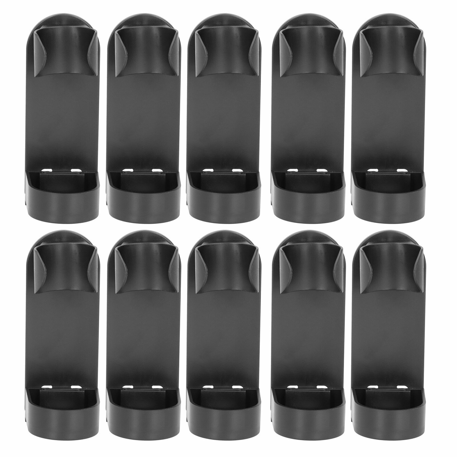 10 шт. настенные держатели для электрических зубных щеток, стеллаж для хранения, аксессуары для ванной комнаты, черный