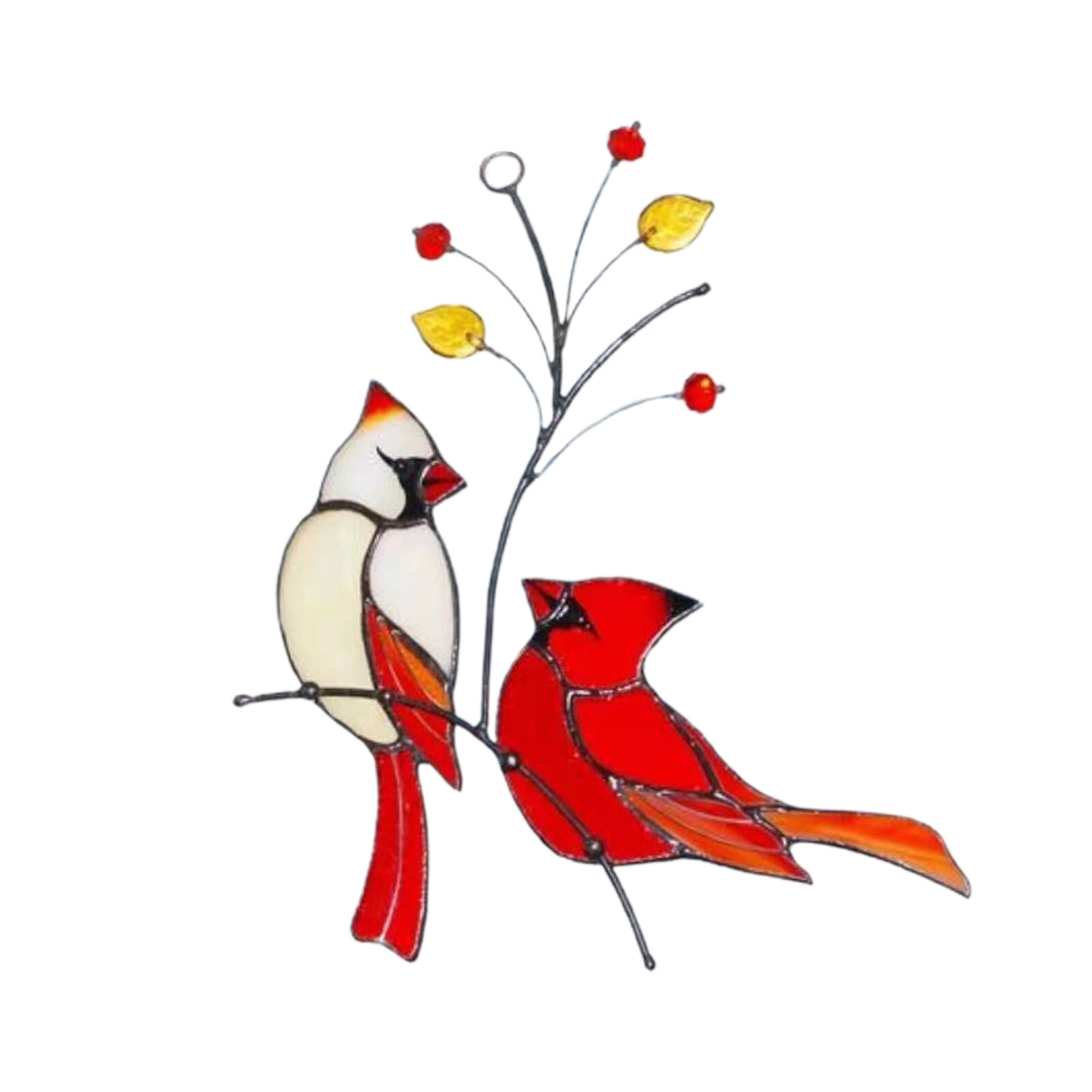 Искусственная имитация пенопластовых птиц, сплав цинка, кардинальная птица, домашнее подвесное украшение для оконного стола, сада