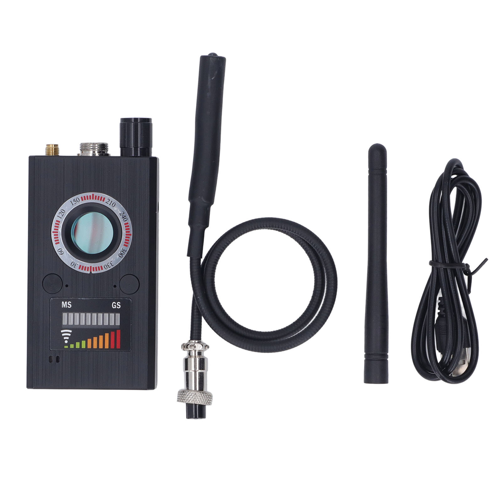 Детектор сигналов, устройство для поиска жучков, сканер с камерой, зона покрытия 15 м², инструмент для обнаружения в доме, комнате, автомобиле.