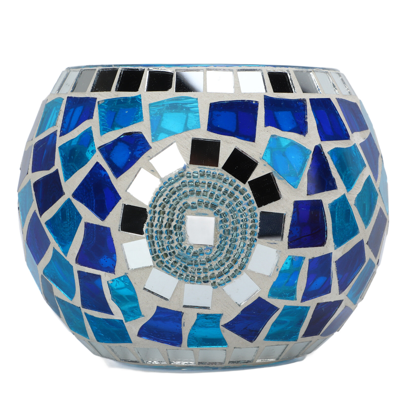 Подсвечник Tealight в европейском стиле, синий океан, тема, синий, зеленый, отраженный свет, стеклянные подсвечники для украшения