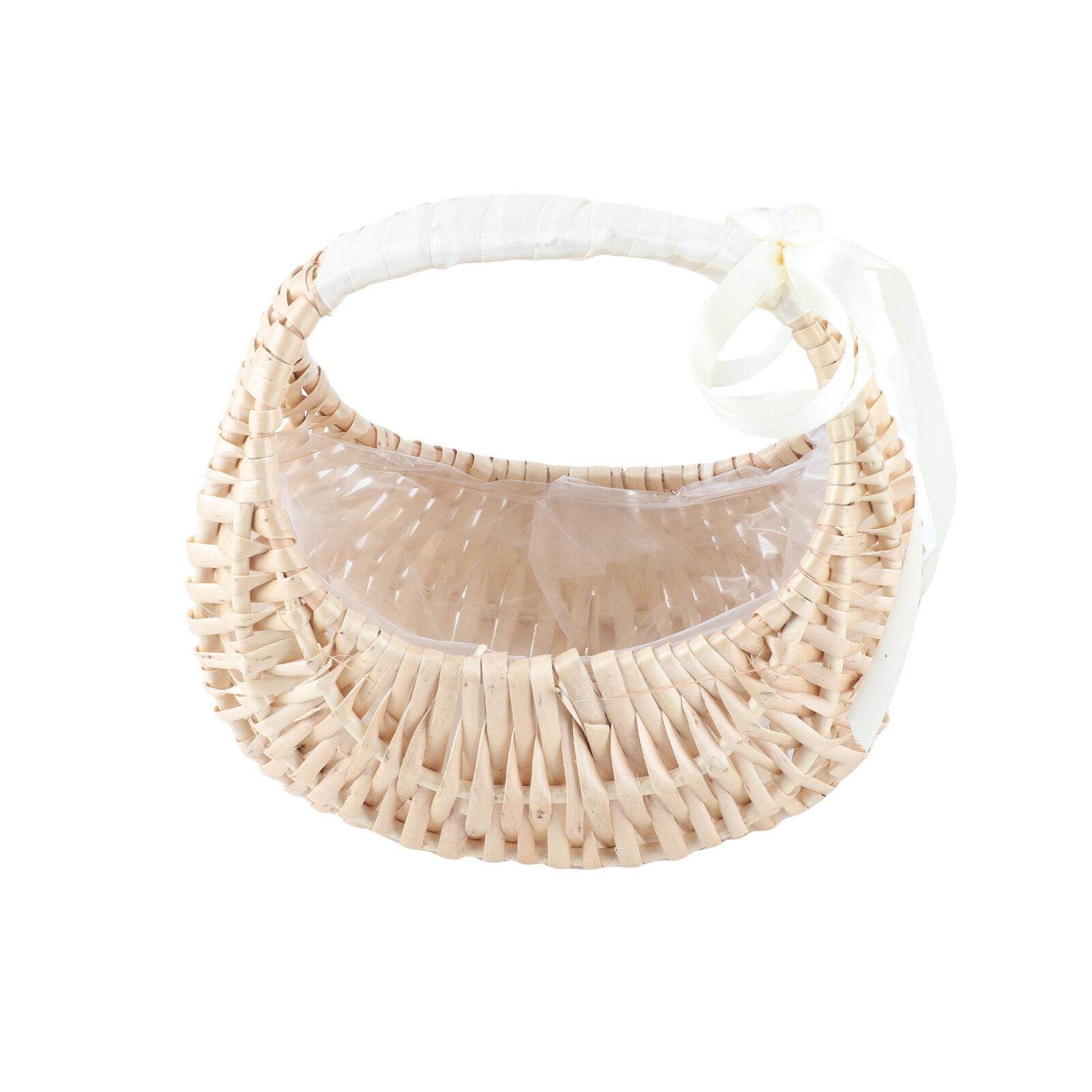 Плетеная корзина для цветов ручной работы из лозы с ручкой для свадебных композиций, декора в деревенском стиле, изысканное декоративное хранение.