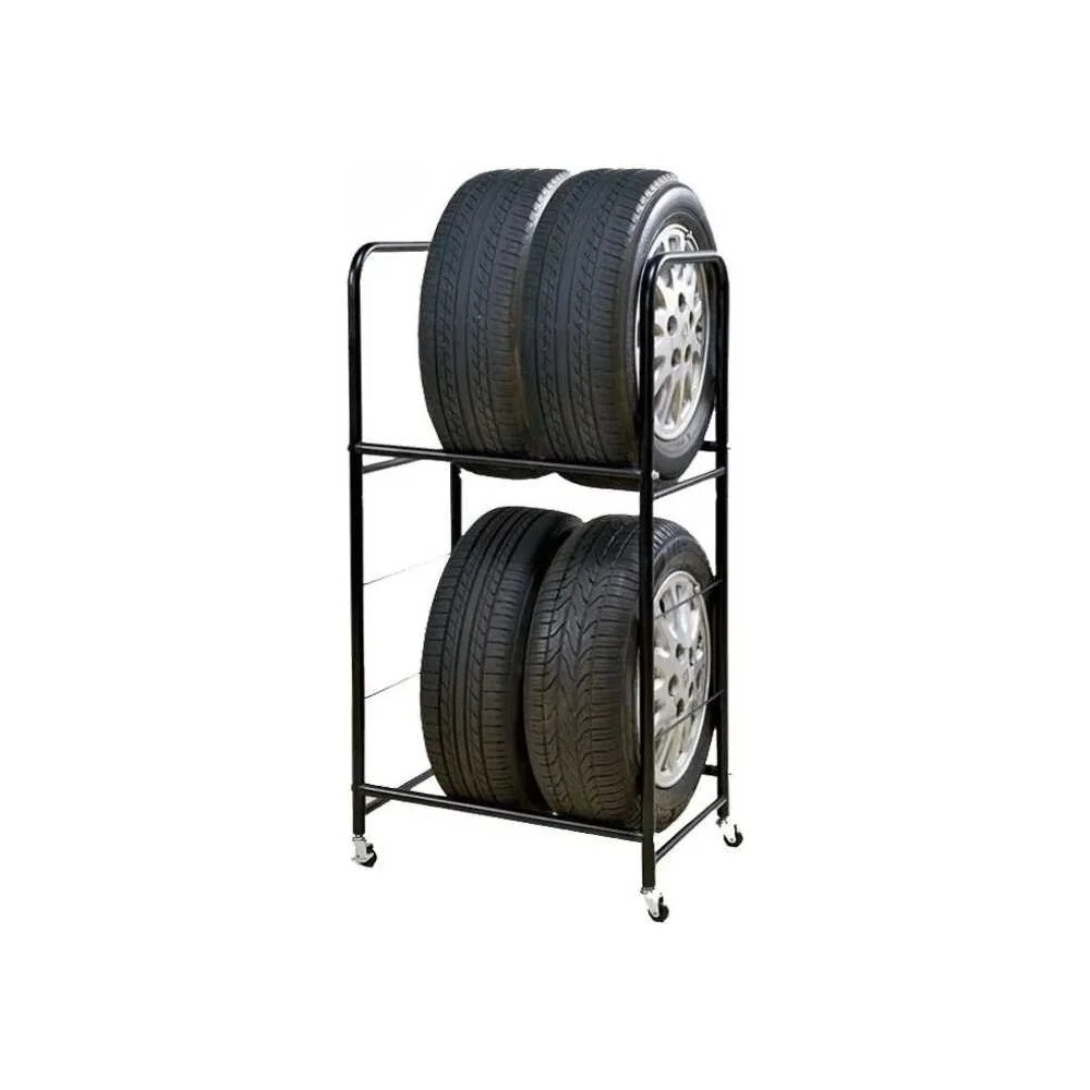 Передвижной стеллаж для 4 автомобильных колёс А1 Tools Floor Stand For 4 Tires, металлический автосервисный стеллаж