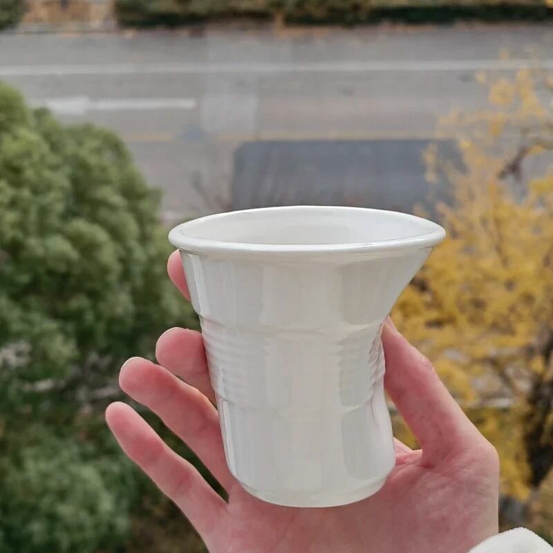 Кружка "Дикая Роза", 200мл, белая, керамическая, с подставкой