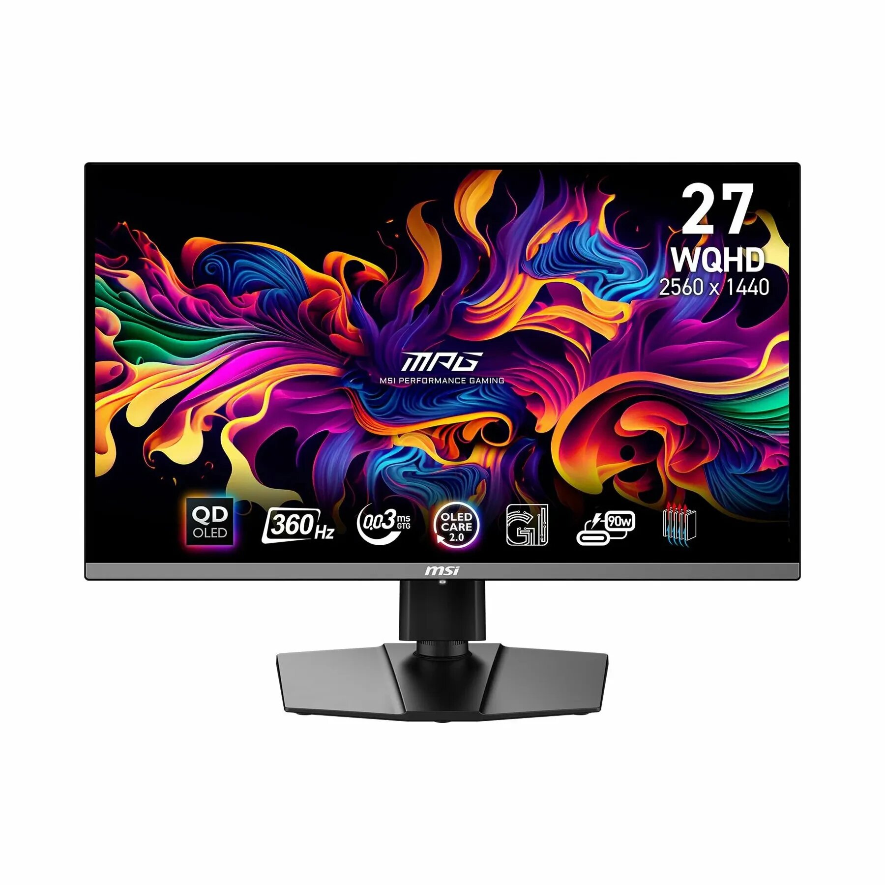 MSI 27" Монитор MPG 271QRX QD-OLED 2560x1440(WQHD) 360Hz 0.03ms (GTG) HDR 400 Adaptive Sync Игровой монитор черный