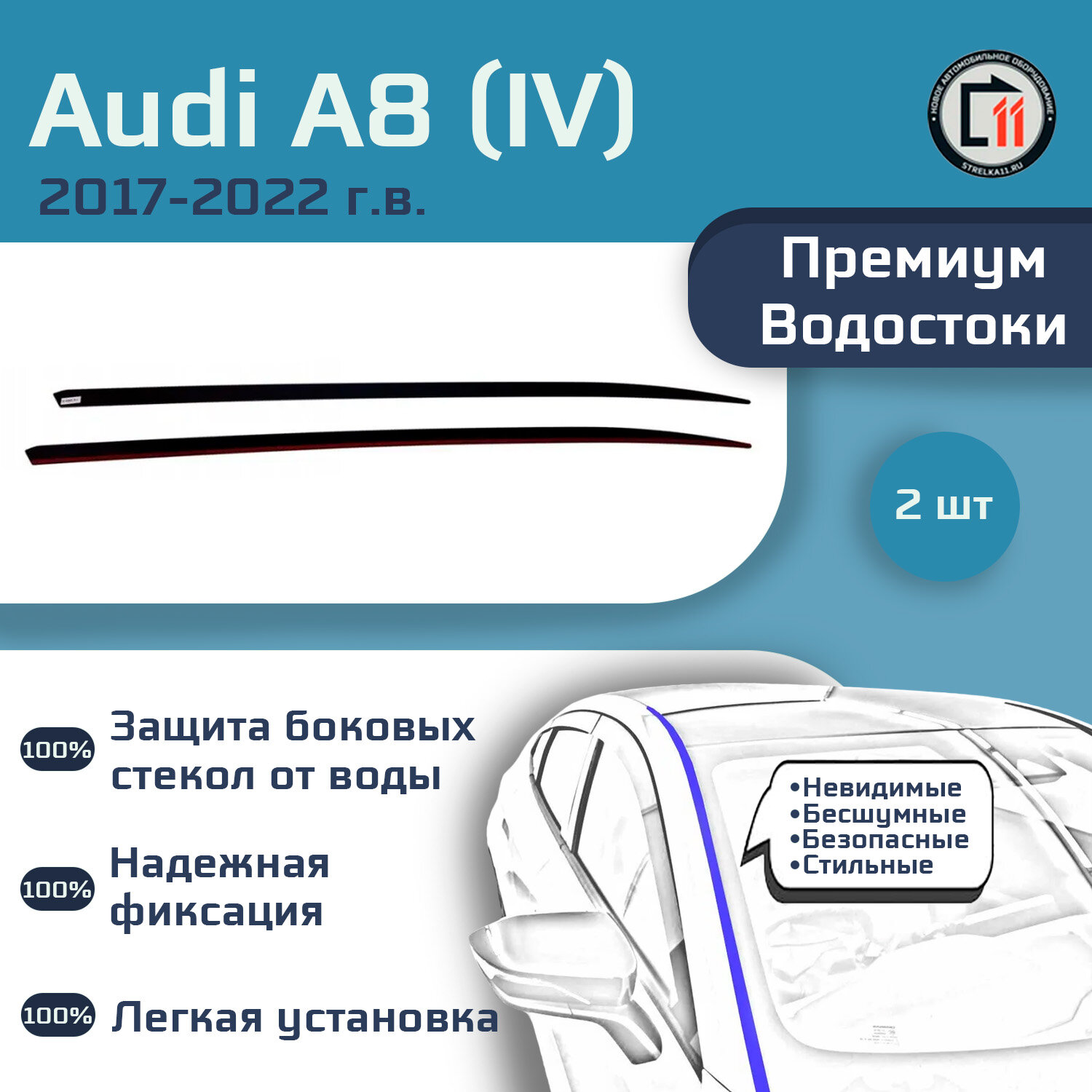 AUDI A8 2017-2022 (IV) - Премиум водостоки лобового стекла