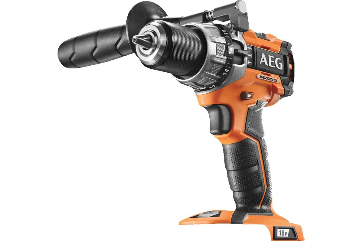 Дрель-шуруповёрт AEG BSB18C2BL-0, ударная, бесщёточная, Li-Ion, 18В, без аккумулятора