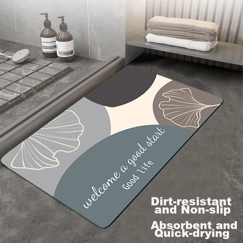 Jianmeijia Bath Mat, Non-Slip Mat, Bathroom Foot Mat, Entrance Absorbent Mat, Washroom Carpet, Foot Mat