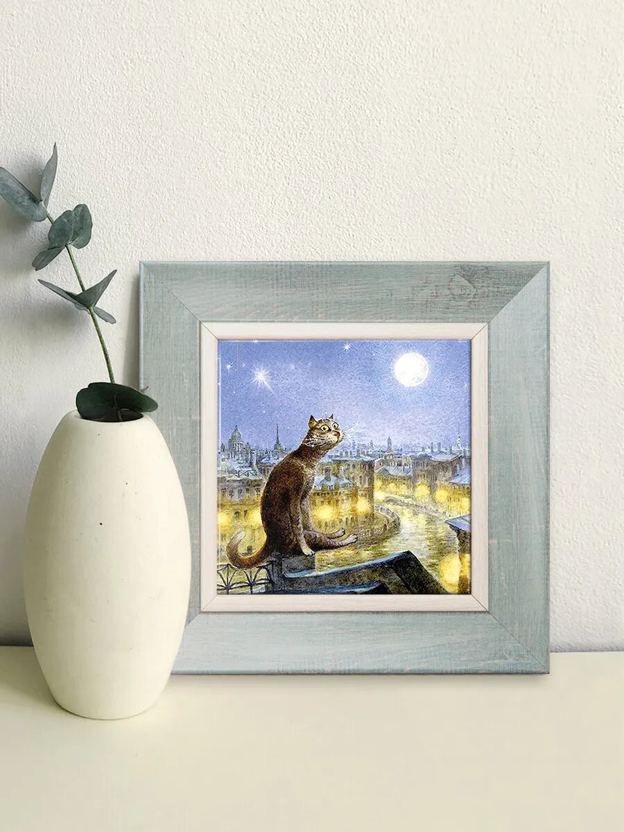 Картина в подарочной упаковке с Питерскими котами