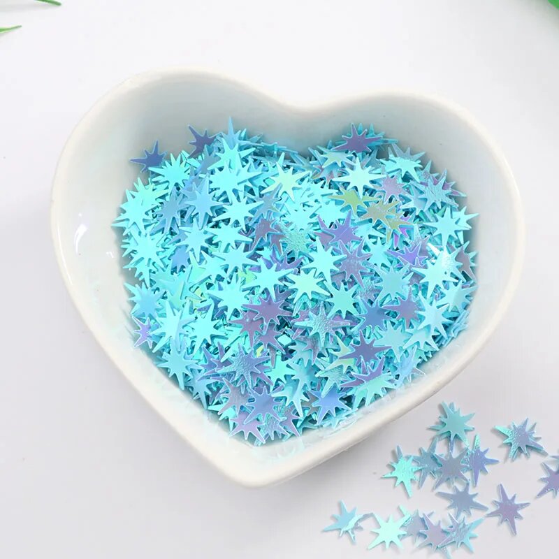 Блестки звездочки isequins 300 шт. Бирюзовый, AB Light Blue