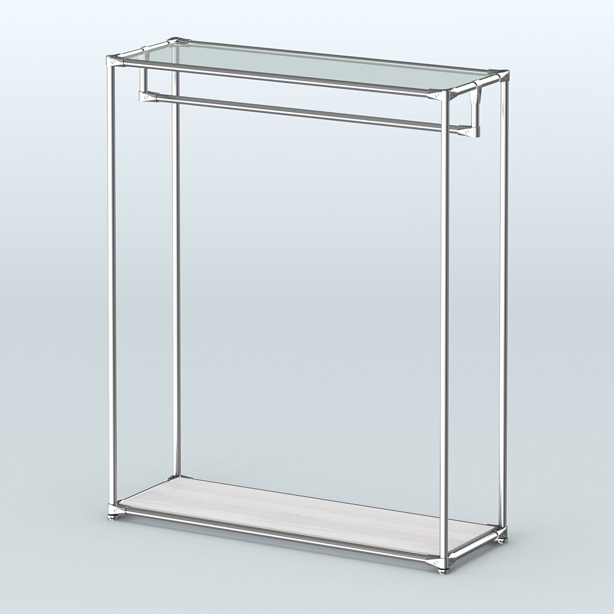 Островная торговая система хром 1200 мм №1, Ясень Анкор светлый