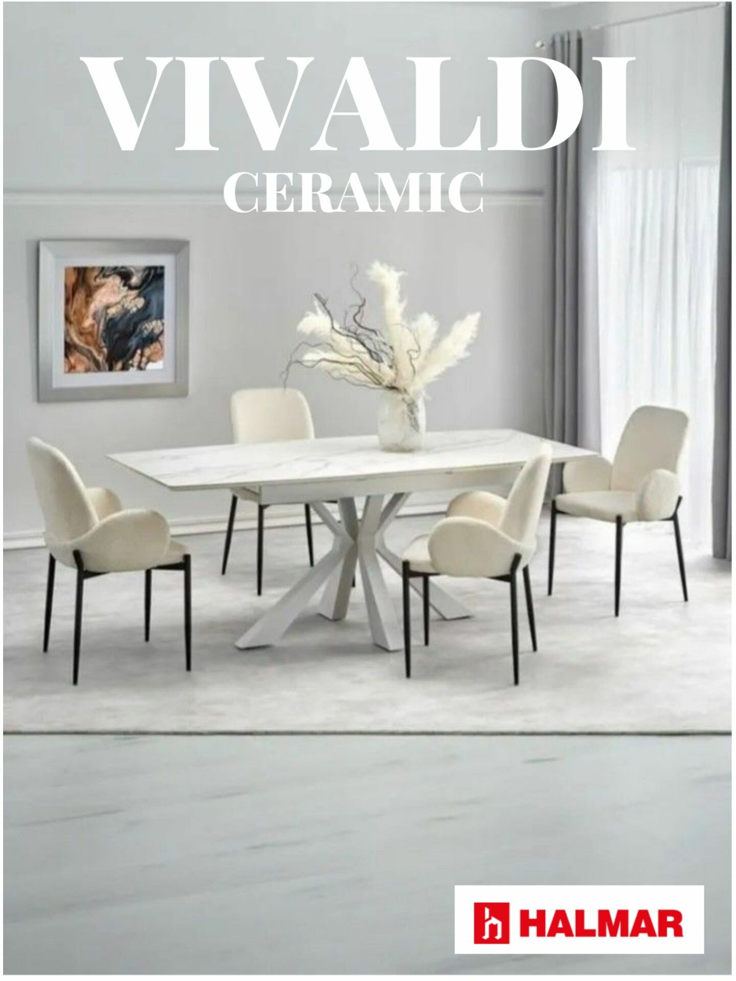 Керамический стол HALMAR VIVALDI 160-200/89