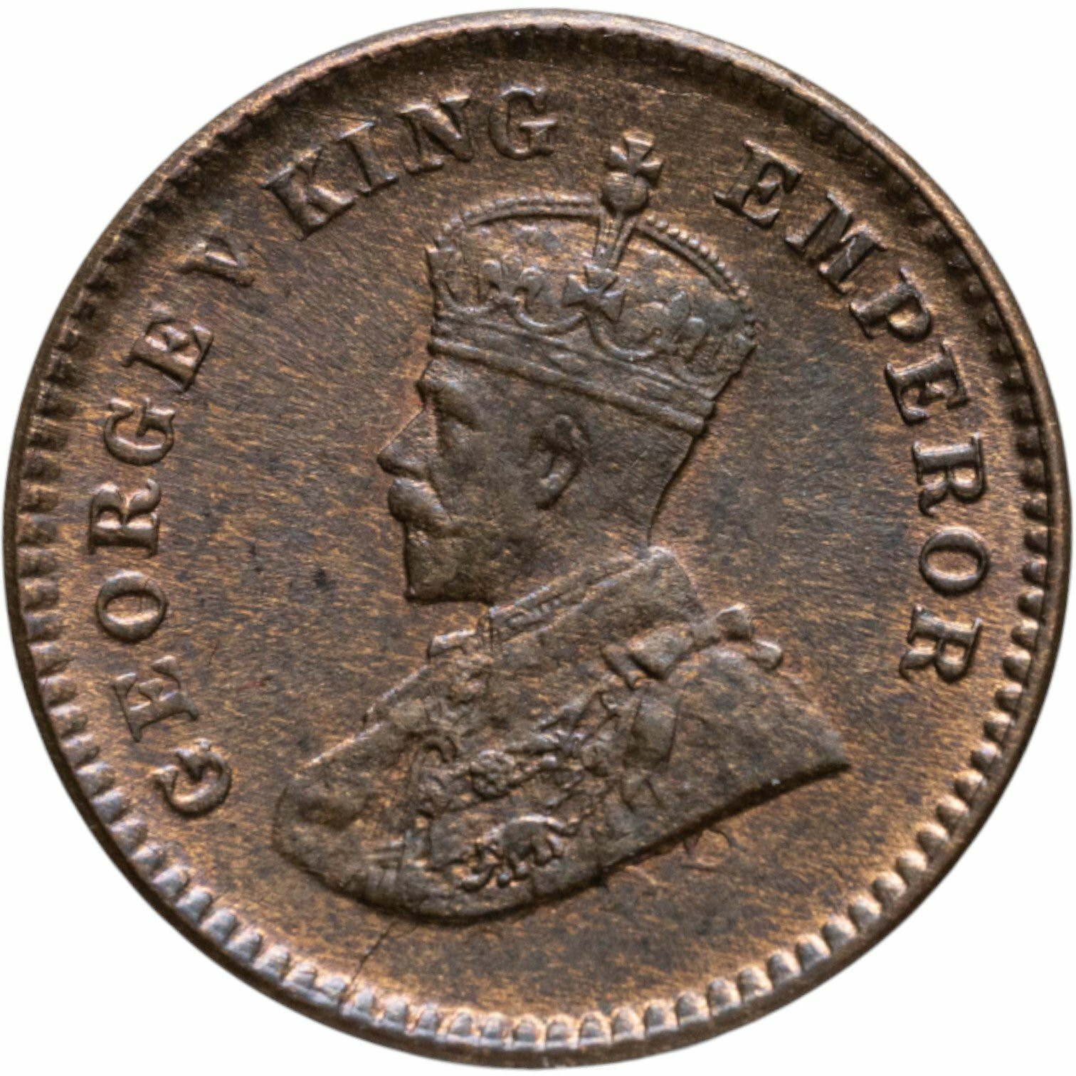Индия Британская 1/12 анны anna 1933, Бронза, в сохранности AU