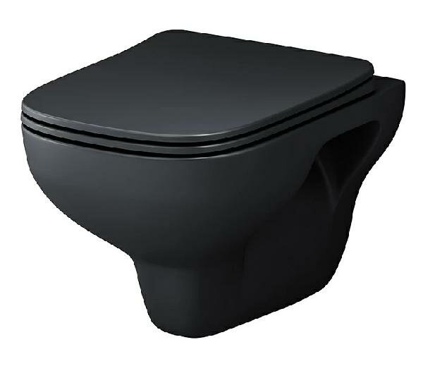 Унитаз подвесной X-JOY FlashClean черный матовый C85A1700MBSC(безоб, сиденье дюропл. м/лифт), AM. PM*