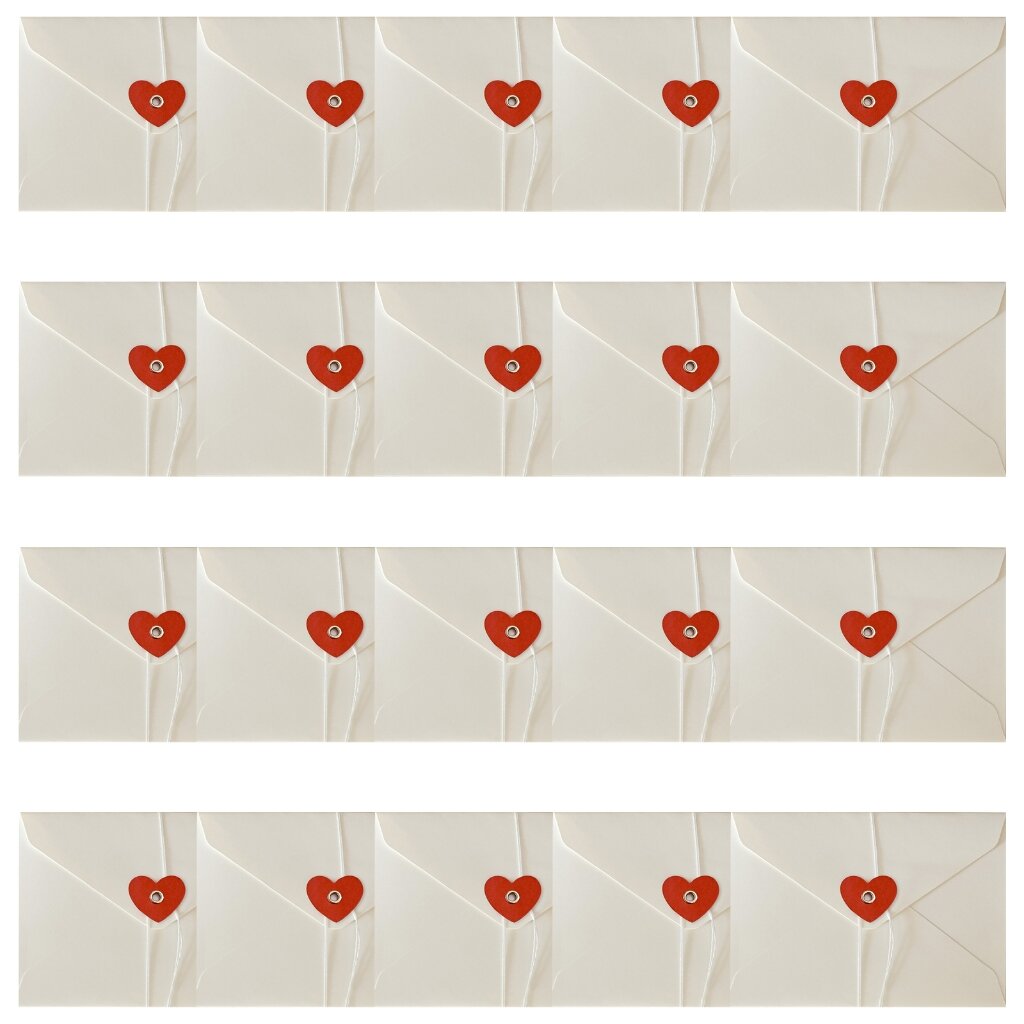 20 штук ретро-конвертов Бумажные конверты Конверты для приглашений на День Святого Валентина