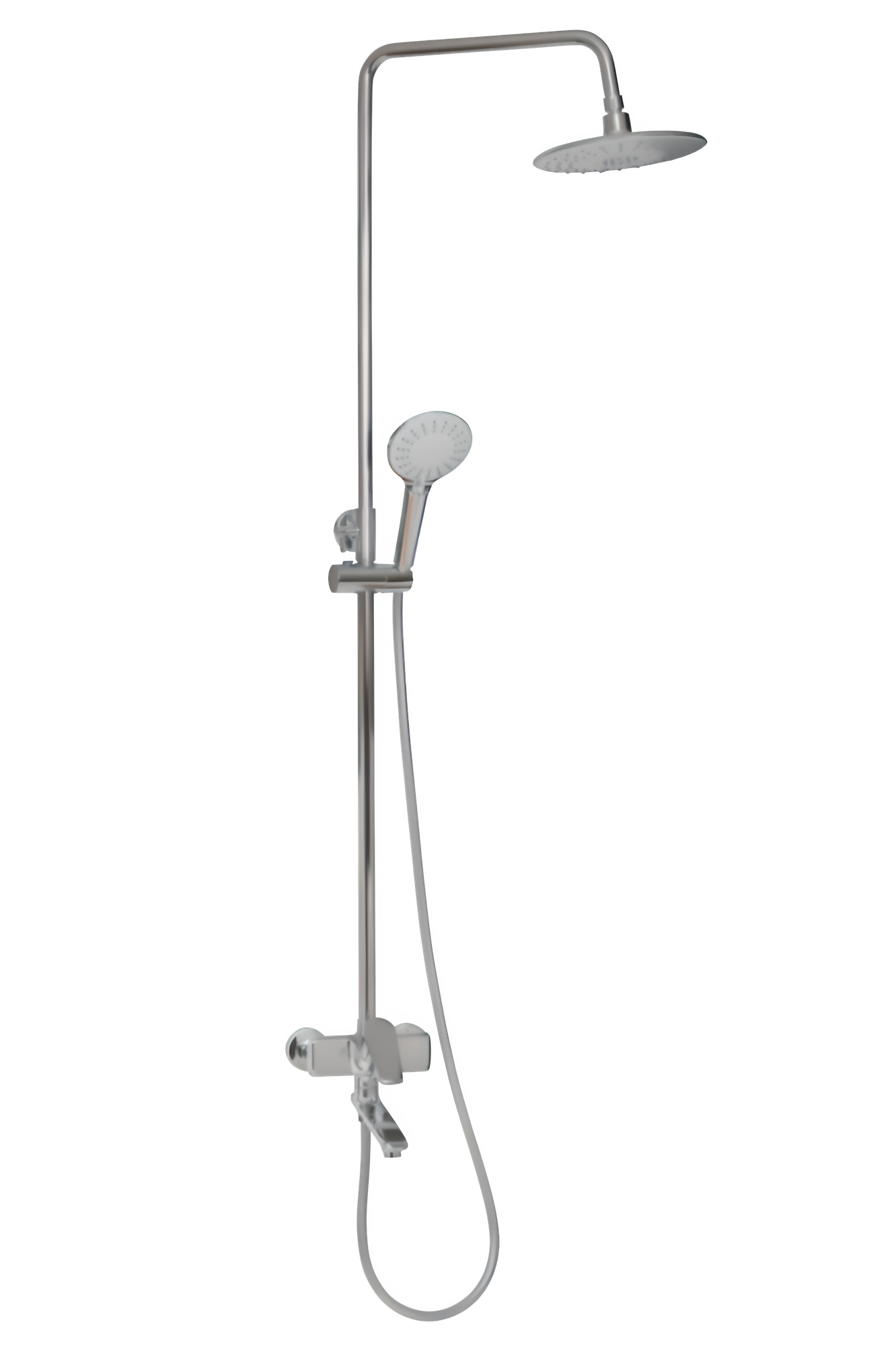 Смеситель для душа оптима 35 мм со стойкой, короткий нос, латунь