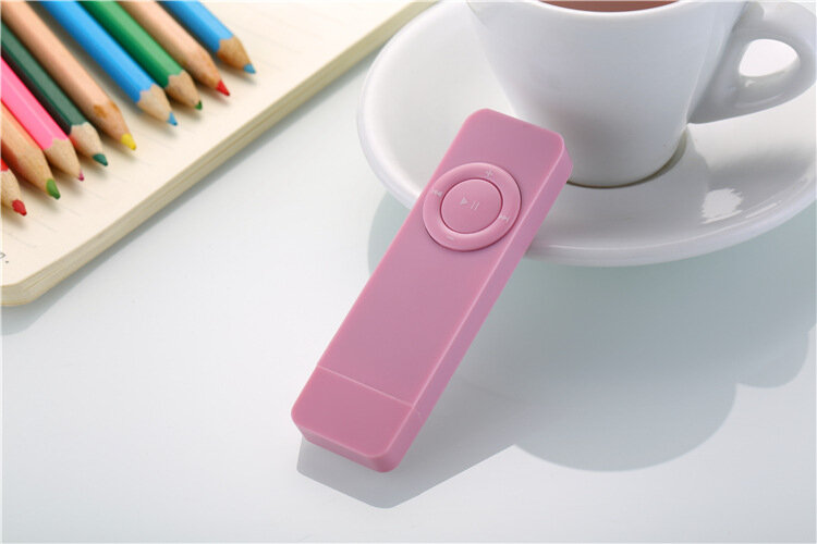 Музыкальный удлиненный плеер флешка креативный MyPads ZH-829p MP4/MP3 розовый с радио для студента школьника, девочки