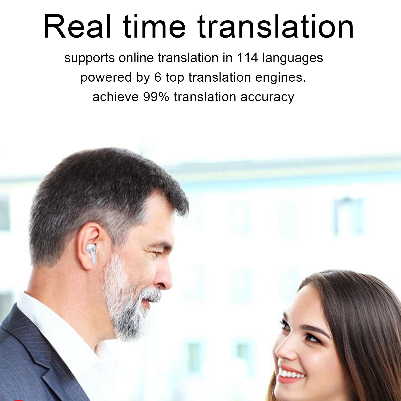 Наушники-переводчики поддерживают 114 языков. Высокоточный перевод в режиме реального времени по Bluetooth с динамиками.