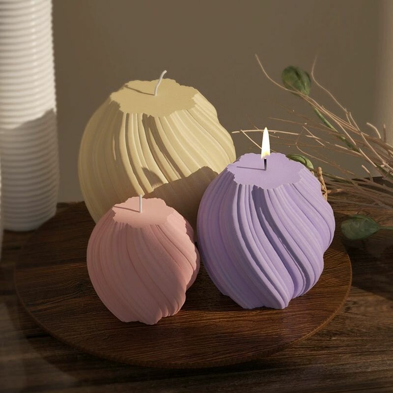 1 шт. силиконовая форма для свечей в виде спирального геометрического столба