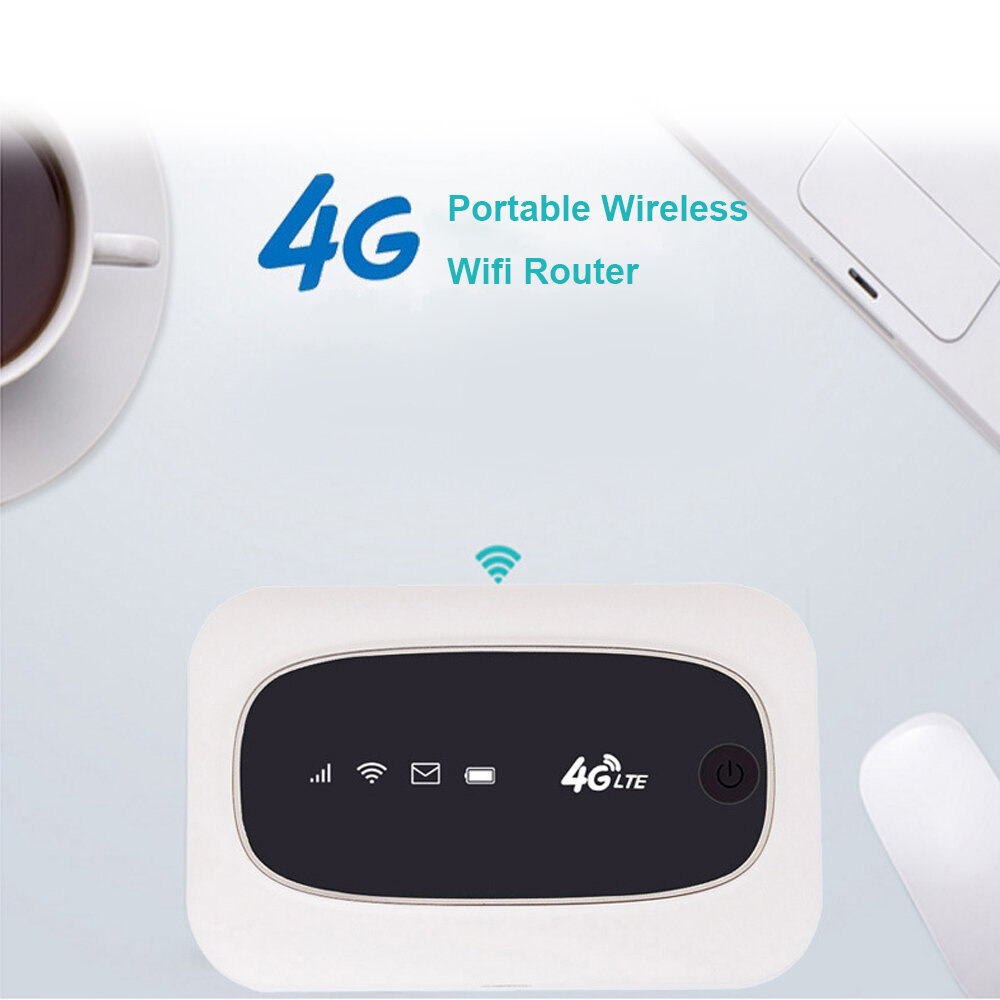 4G LTE CAT4 до 150 Мбит/с, разблокированный портативный мобильный Wi-Fi роутер с поддержкой SIM-карты (белый)