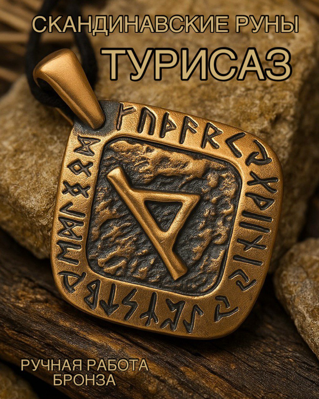 Скандинавская руна. Турисаз. Амулет. Оберег. Талисман. Бронза