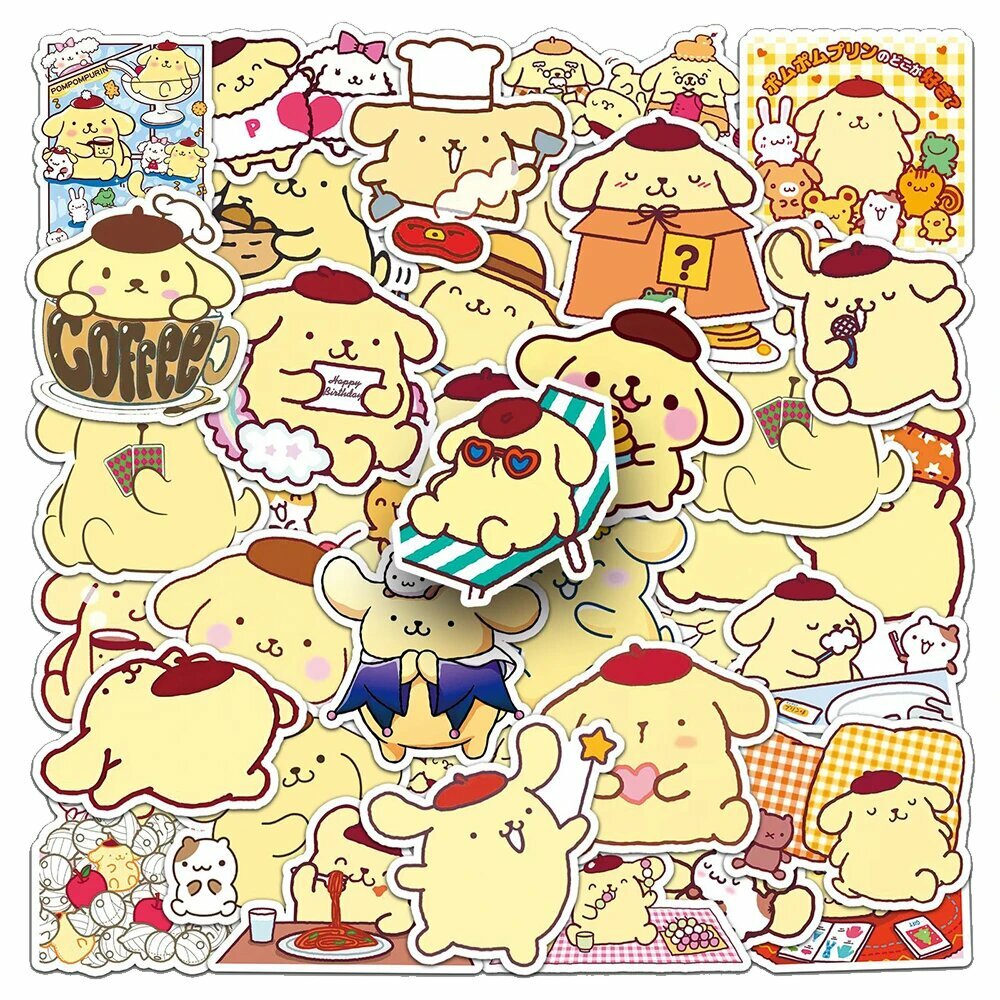 Наклейки Sanrio ПомПомПурин 10/30/50 шт. 50PCS