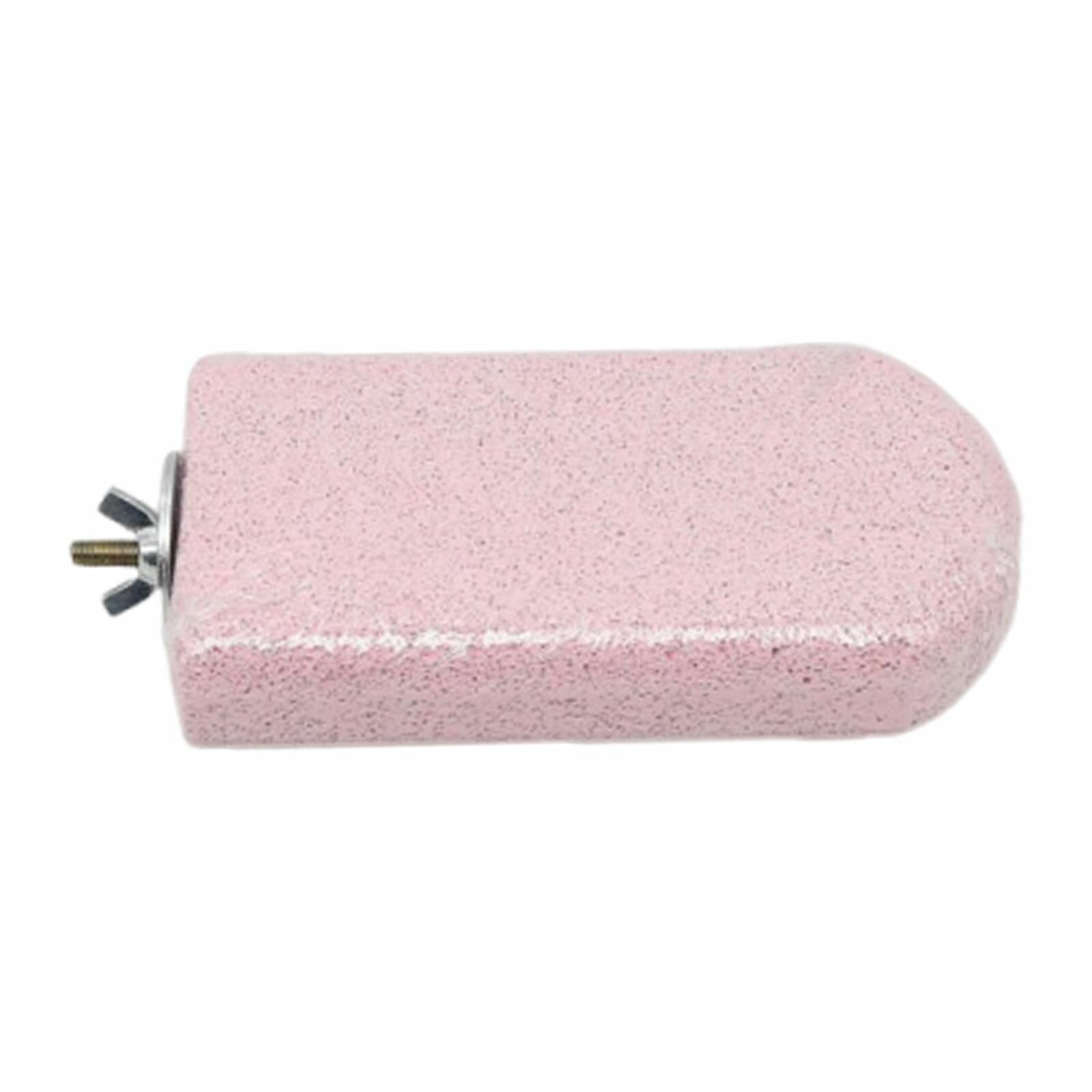 Камень для заточки клюва и когтей птиц, вулканическая пемза, розовый, для попугаев и мелких птиц, 13 см