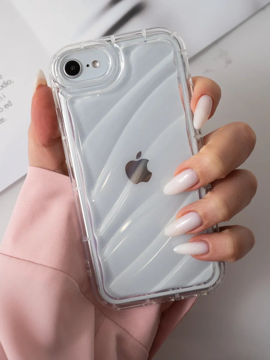 Чехол О'кейси, для iPhone 7, 8, SE 2020, накладка, прозрачный, защита камеры