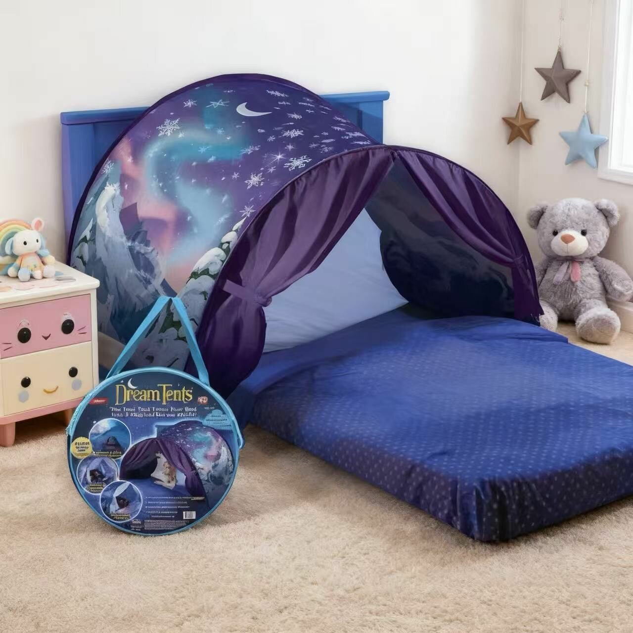 Тент палатка на кровать / Детская игровая палатка / Детский домик для сна