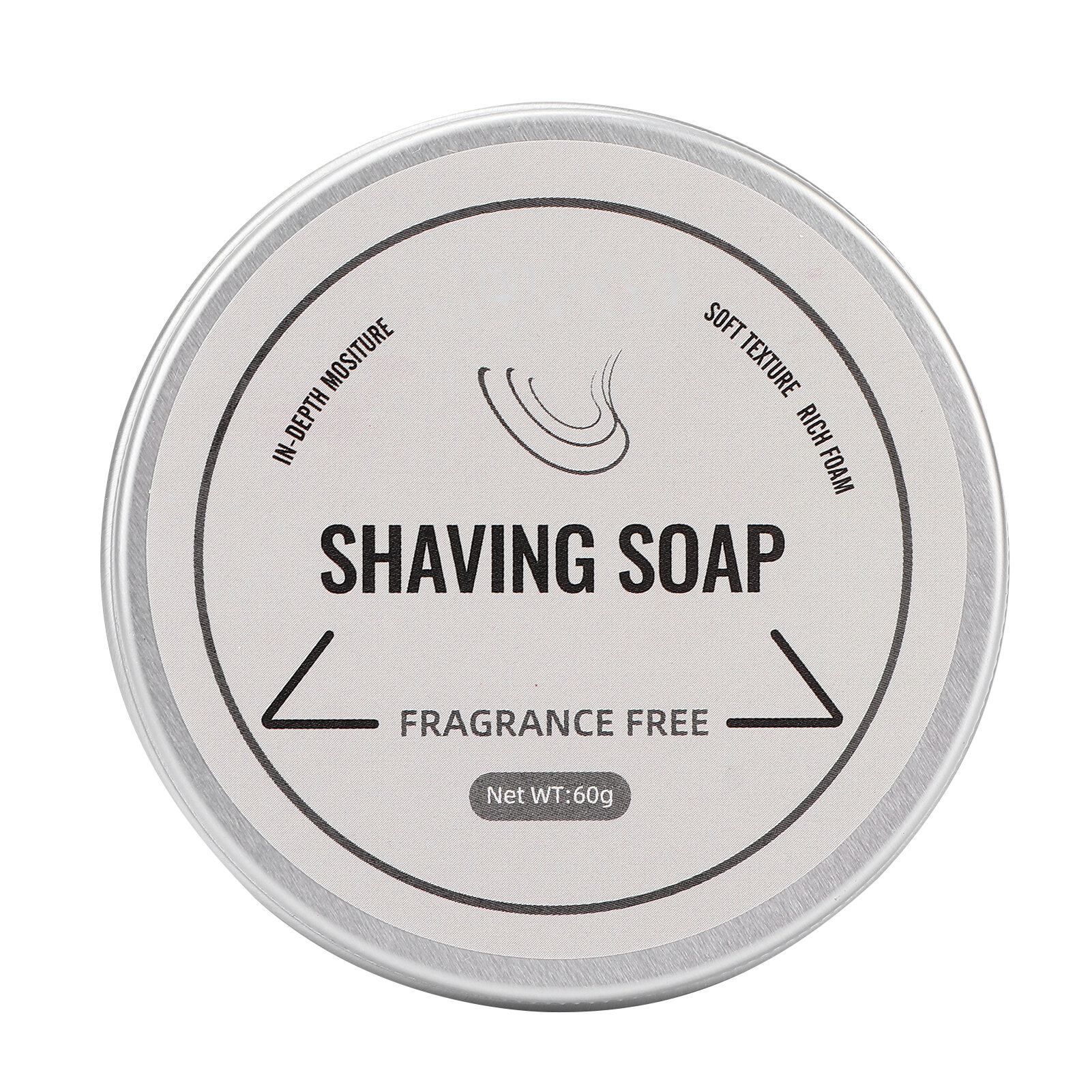 Мужское мыло для деликатного бритья, домашний салон, портативное мыло для бритья с мягким ароматом, без запаха, 60 г