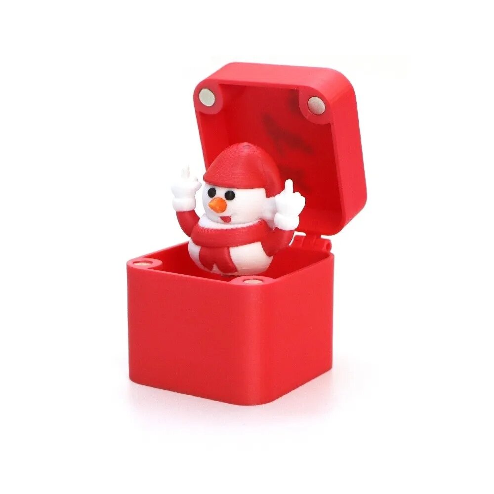 Рождественская коробка для розыгрышей Red-Snowman