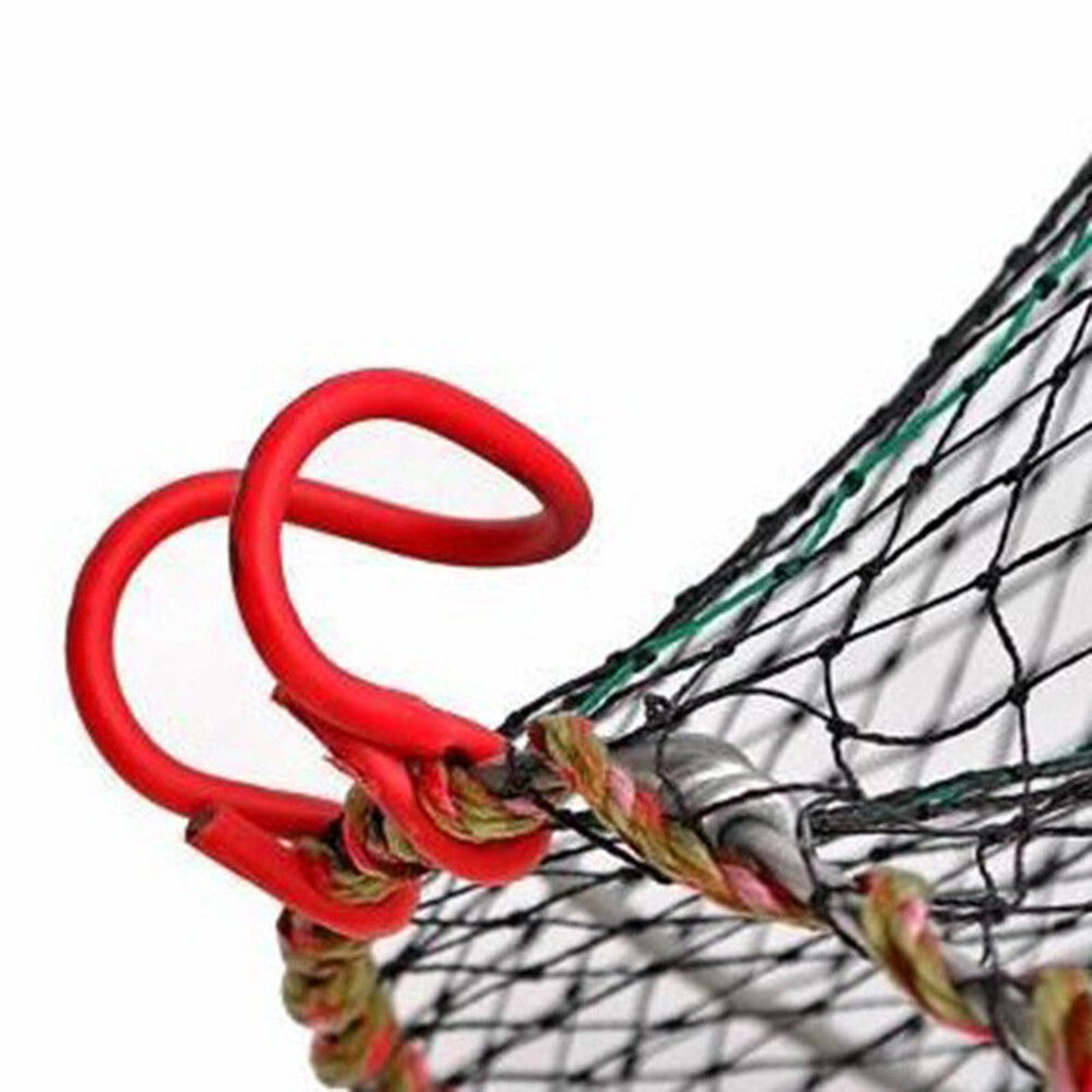 Круглая рыболовная сетка, высокопрочная, легкая, гибкая, пружинная, рыболовная клетка, корзина диаметром 40 см
