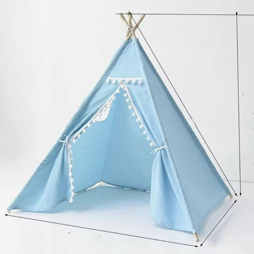 Детская игровая палатка, детский домик, каркас из цельного дерева